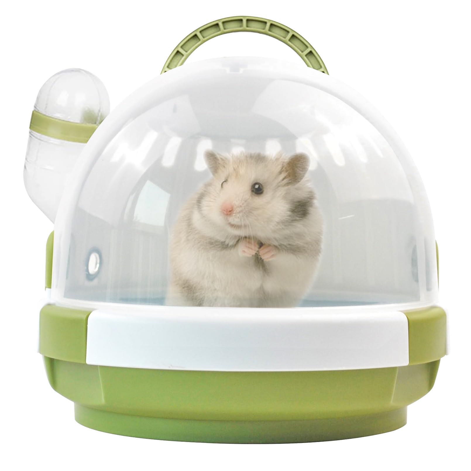 MUYG Hamster Carrier Cage with Water Bottle,Portable Dwarf Hamster ...
