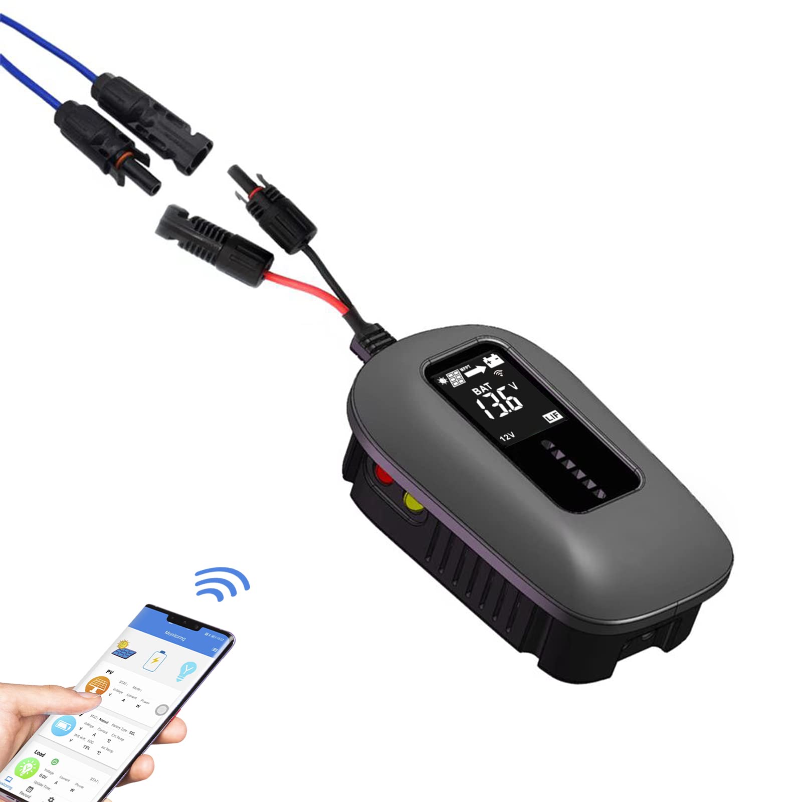 Mua Beleeb MPPT Bluetooth Solar Charge Controller 12V 10 Amp, Voltage ...