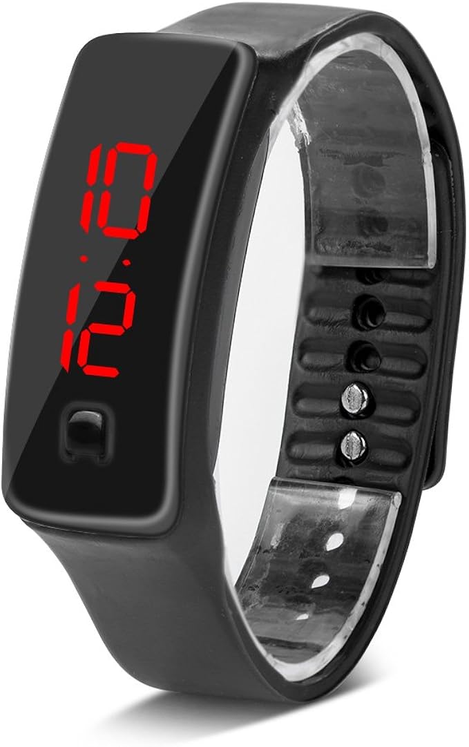 Deportes Reloj LED con Correa de Silicona Reloj Digital de Pulsera con ...