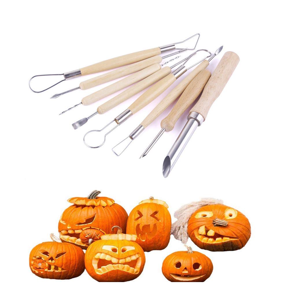 Clay & Dough Professional Stainless Steel Pumpkin Carving Tools Set for ...