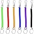 pengxiaomei 12 Pieces Stretchy Spiral Keyring, Colourful Plastic ...