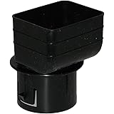 Universal Downspout to Drain Pipe Tile Adapter (Black, 4x4x4 ...
