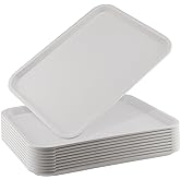 Amazon.com | Didaey 12 Pack Plastic Fast Food Trays Bulk 9.45 x 6.7 ...