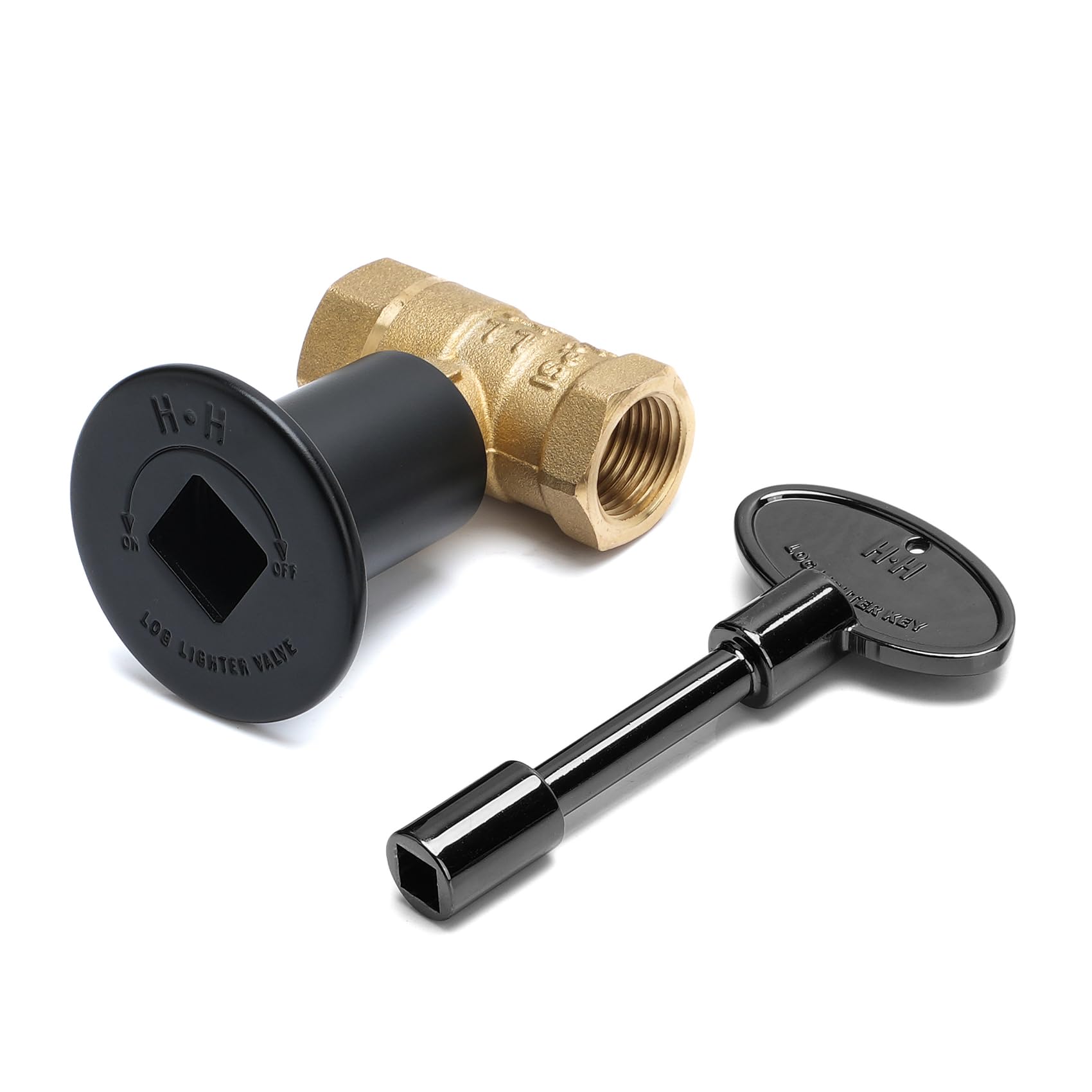 Skyflame 1/2 Inch Straight Gas Key Valve Kit for Fire Pit Fireplace ...