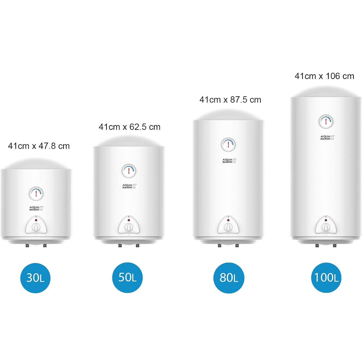 Elektro Warmwasserspeicher - Größenwahl 30,50,80,100 Liter Speicher ...