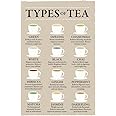 Amazon.com: Types of Tea Chart Wall Art Kitchen Home Poster and Coffee ...
