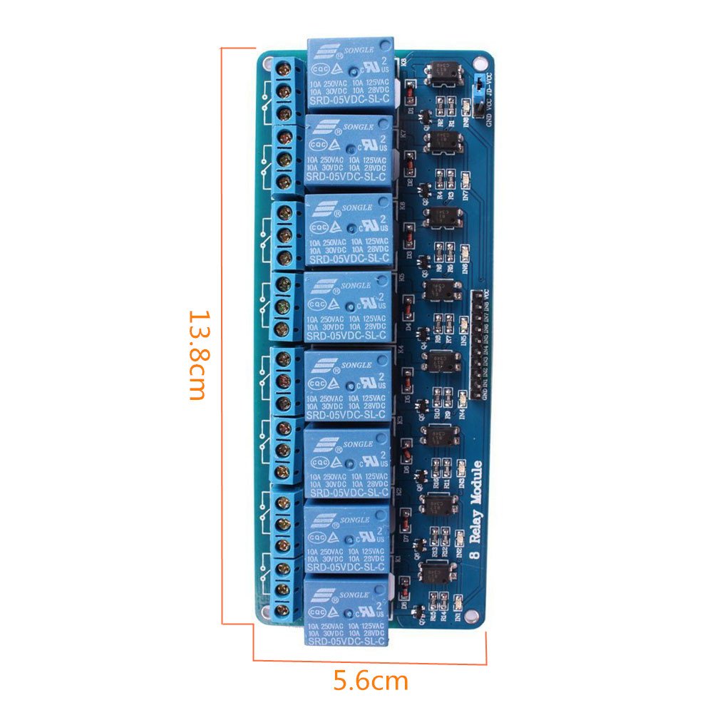 Mua 8 Channel Relay Module with Optocoupler 5V Low Level Trigger Relay Expansion Board for ...