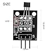 Hall Effect Magnetic Sensor Module, 3144E A3144 Hall Effect Sensor KY ...