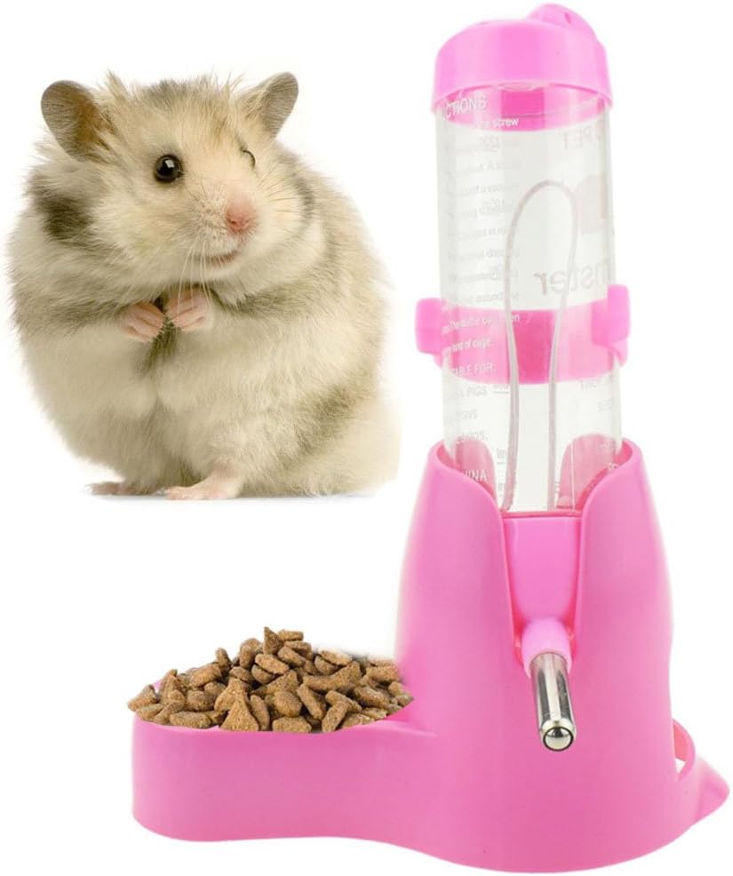 Amazon.com: 125ml/4oz Pet Drinking Bottle with Food Container Base ...