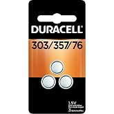 Amazon.com: Duracell 303/357/76 Silver Oxide Button Battery, 1 Count ...