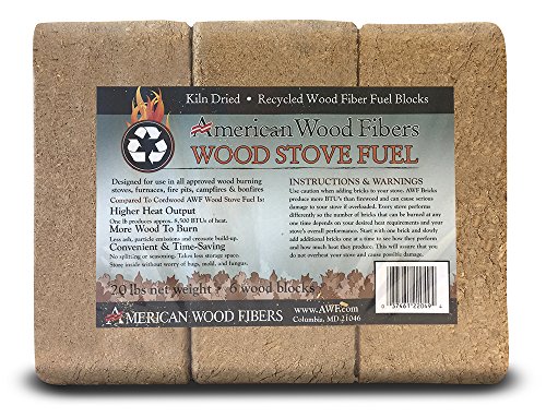 Buy Kiln Dried Recycled Wood Fiber Fuel Blocks, 20 lb Wood Stove Fuel ...