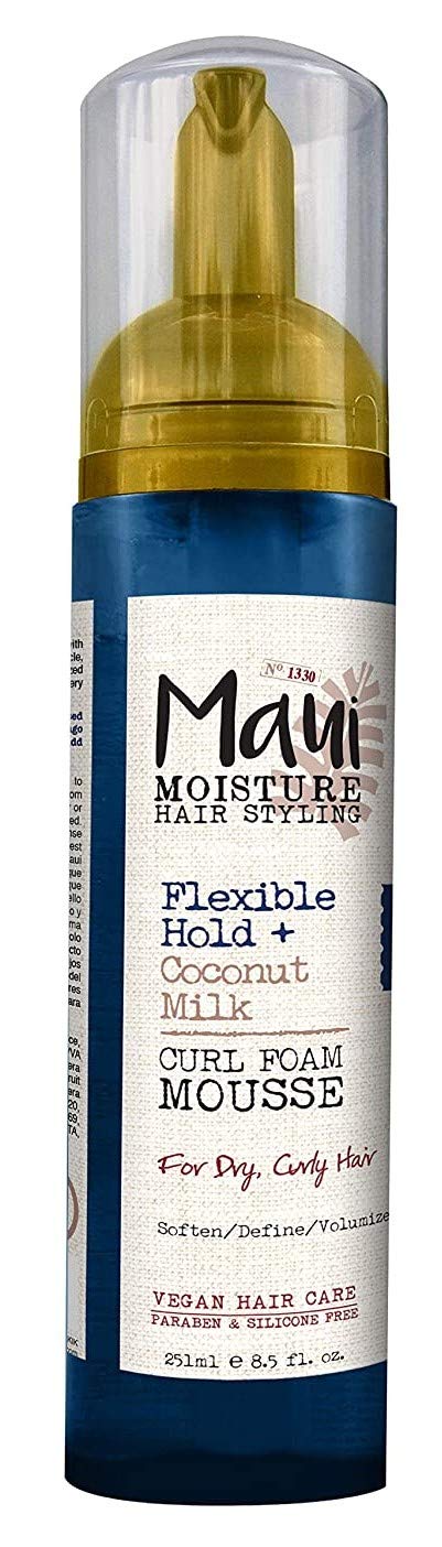 Maui Moisture Coconut Milk Curl Foam Mousse 8.5 Ounce (251ml) (Pack of ...