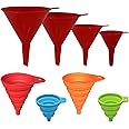 Amazon.com: KongNai Collapsible Silicone Funnels 4 Pack + Silicone Funnels 4 Pack: Home & Kitchen