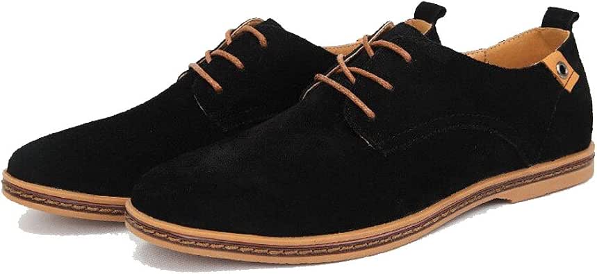 Amazon.com | ZeeKeR Shoes Men Leather Low Casual Black Size 6 | Fashion ...