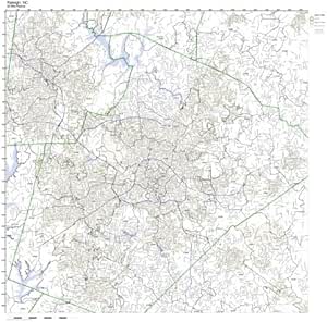 Amazon.com: Raleigh, NC ZIP Code Map Laminated: Home & Kitchen