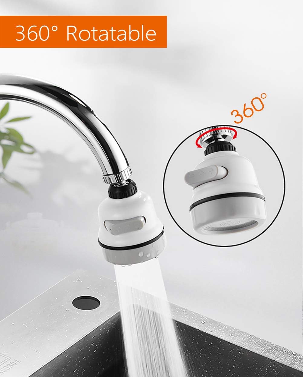 MUCHEN SHOP Kitchen Tap Head Water Spray,2 Pack Faucet Aerator Swivel ...