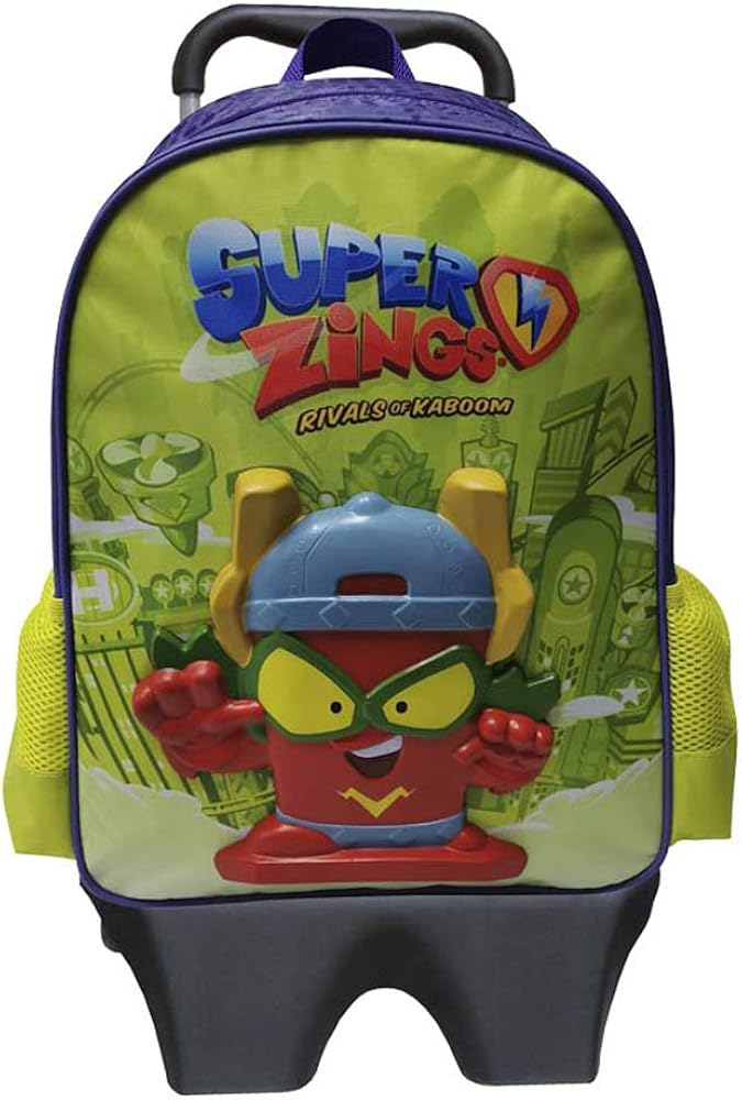 CYP Brands – Squishy Backpack with Removable Trolley Superzings, Green ...