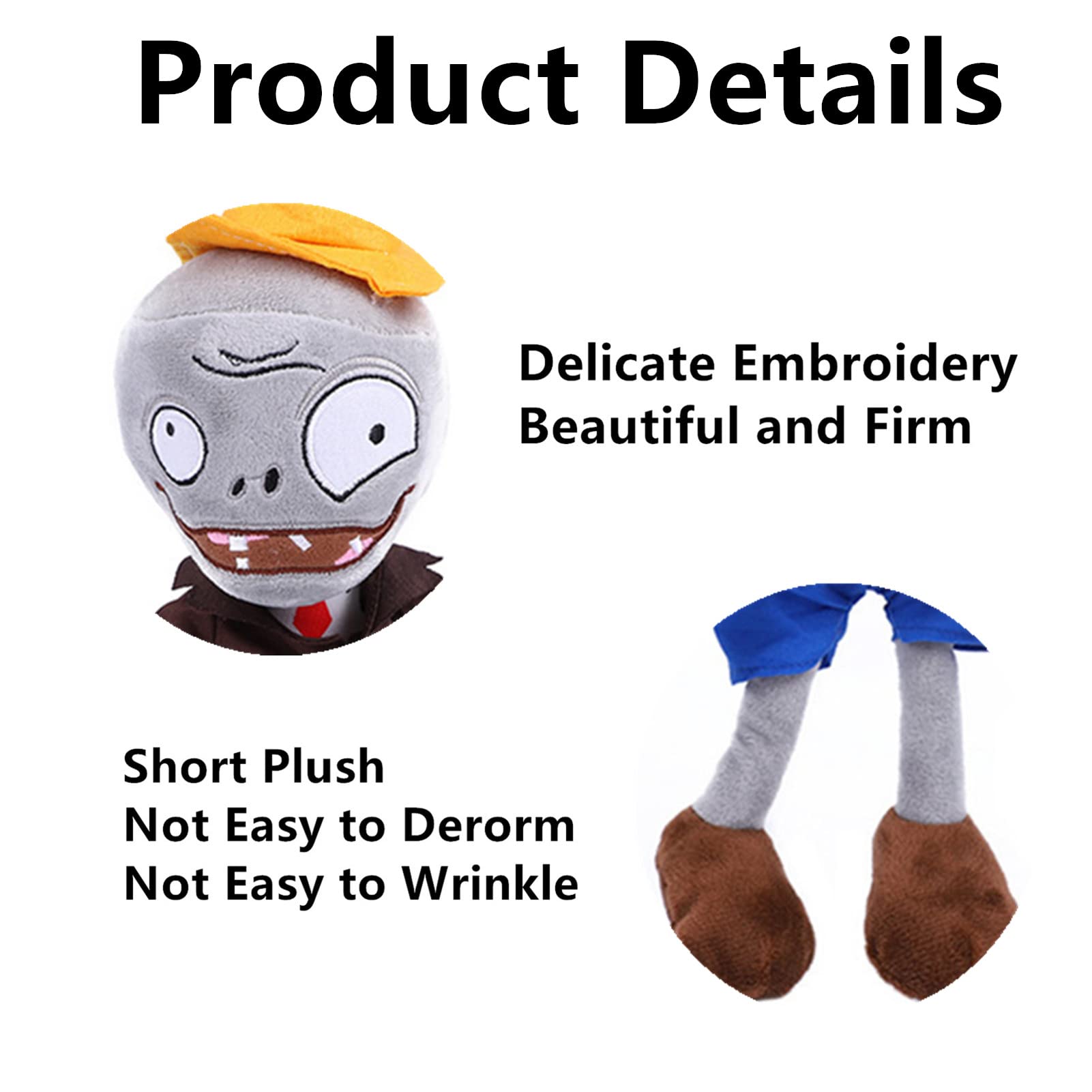 Mua JHESAO 12" PVZ Plush Conehead Zombies Brown Coat Toys PVZ 1 2 ...