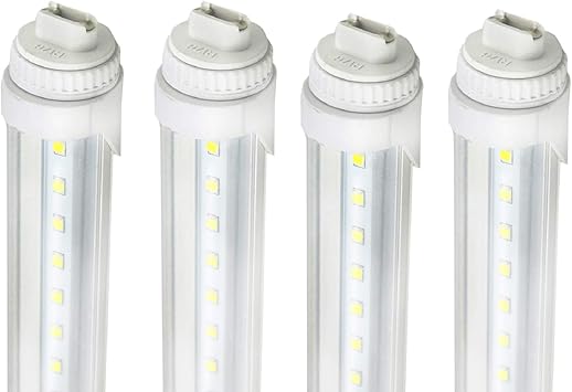 8ft LED Bulbs, 4-Pack of 40W R17D T12, 8' F96T12/CW/HO LED Fluorescent ...