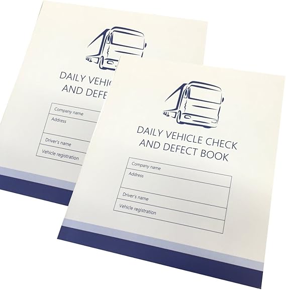 (Pack of 2) Daily Check Driver Defect Book HGV Truck Van 50 Page Defect ...