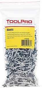 Amazon.com: ToolPro Pop Rivets for Ceilings, Black, 1/8" (500 Pack): Home Improvement