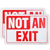Outdoor Warning Signs Enjoyist 2-Pack Gate Signs - 10x7" Aluminum ...