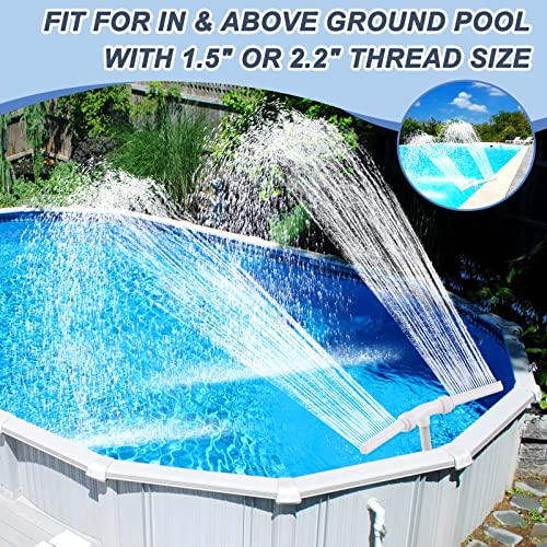 Adjustable Pool Spray Heads Pool Waterfall Fountain With 2 Spray Heads ...