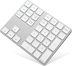 Amazon.com: Bluetooth Numeric Keypad, Rechargeable Aluminum 34-Key ...