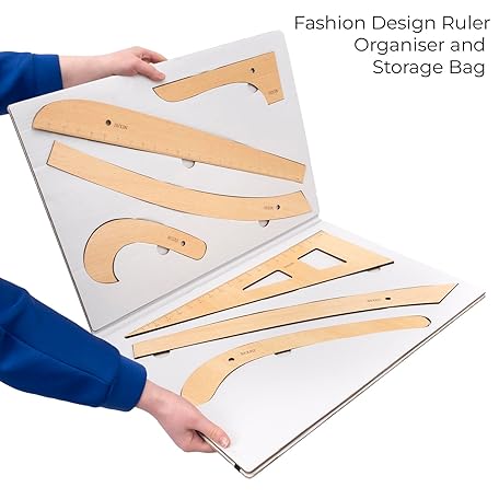 Mua NEXAU 7-Piece Wooden Fashion Drawing Ruler Set - Curved and ...