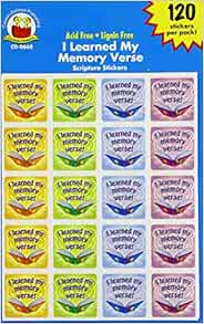 I Learned My Memory Verse Stickers: Carson-Dellosa Christian Publishing ...