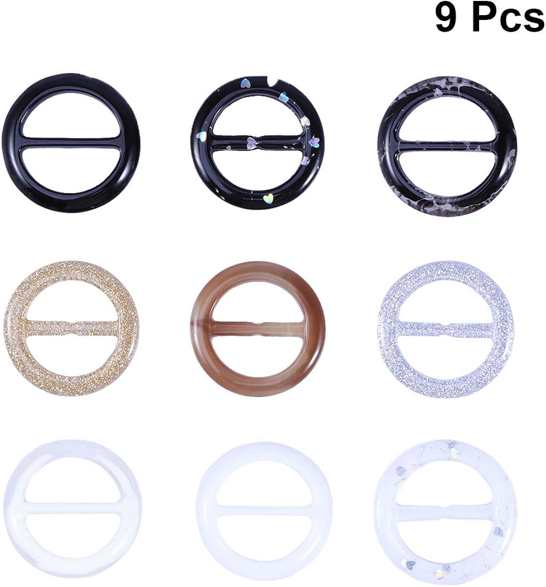 FENICAL 9pcs Tee Shirt Clips Plastic Round Shape T Shirt Clips Scarf ...