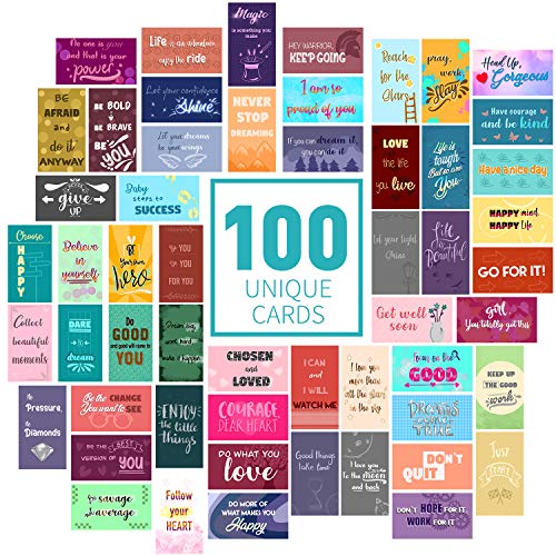 100 Motivational cards with inspirational quotes - encouragement and ...