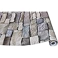 Brick Stone Contact Paper Peel and Stick Self-Adhesive Wallpaper Faux ...