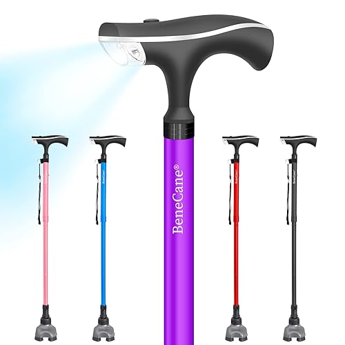 BeneCane Walking Cane for Women Folding Cane for Men with Led Light ...