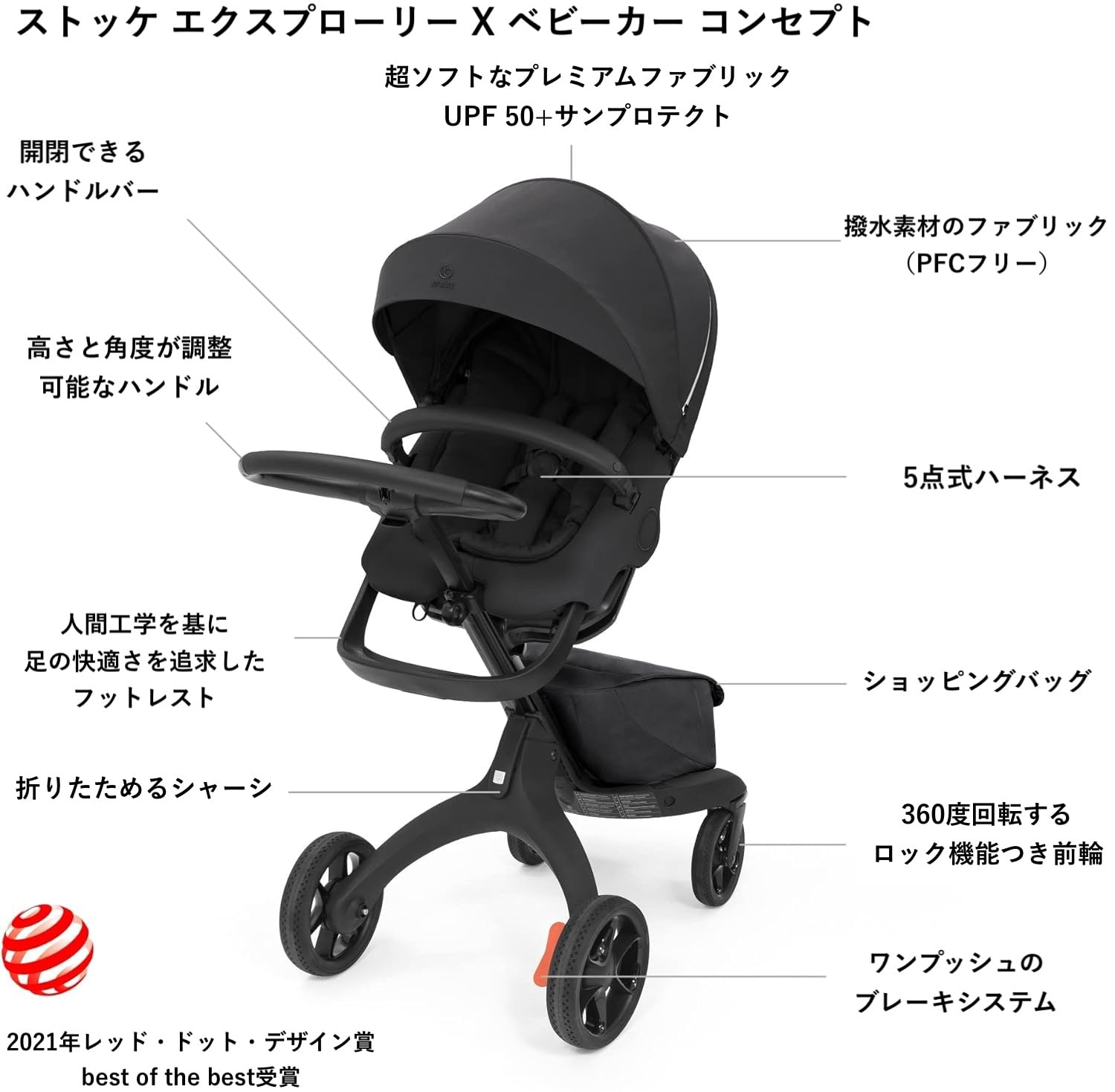 Mua Stokke Stroller, Explorer X, Rich Black trên Amazon Nhật chính hãng ...