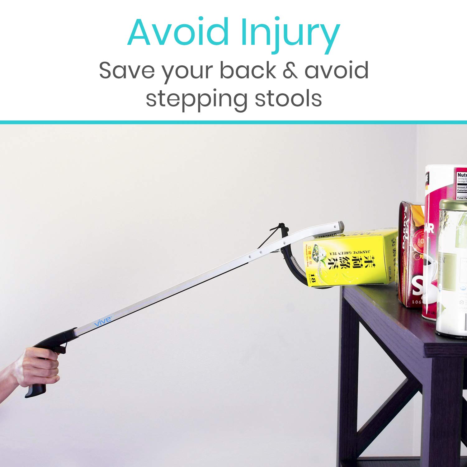 Mua Vive Reacher Grabber 32" - Extra Long Mobility Aid - Rotating Hand ...