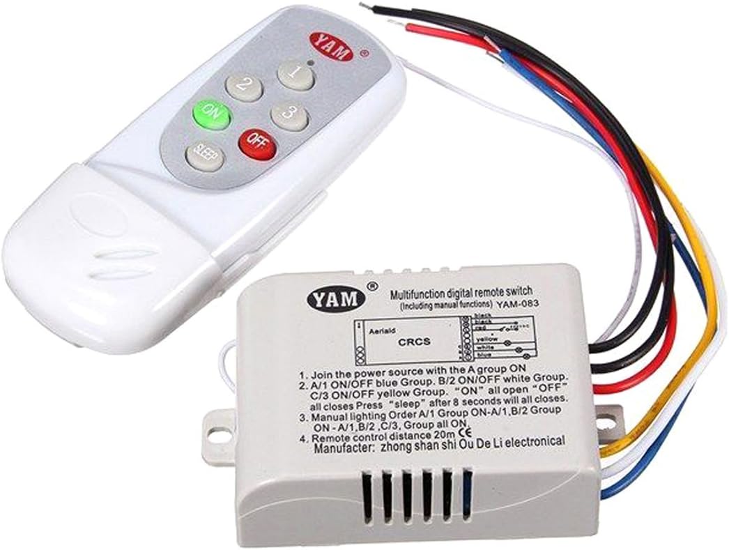 YAM AC 220V Wireless Luce Lampada Digitale Interruttore con Telecomando ...