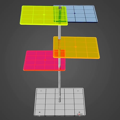 3D Combat Risers Set Colored Acrylic Connected by Metal Pillars Flying ...
