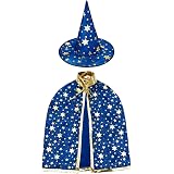 Amazon.com: Jackcell Wizard Cape Witch Cloak with Hat and Pumpkin Bag ...