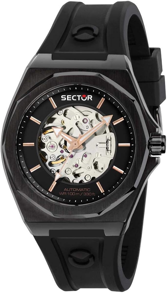 Sector No Limits Mens Analog Automatic Watch with Silicone Strap ...