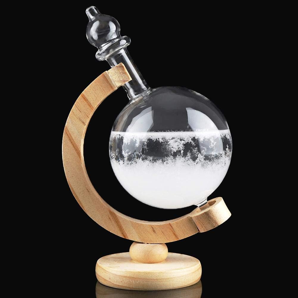 Mumusuki Storm Glass Creative Globe-Shaped Storm Glass Bottle Desktop ...