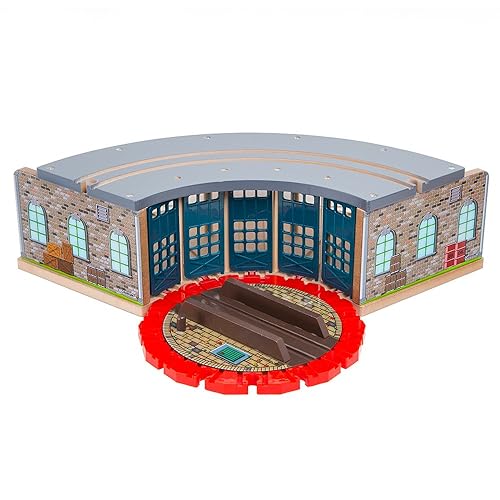 Orbrium Wooden Railway 5 Engine Bays, Rooftop Rails Full Size ...