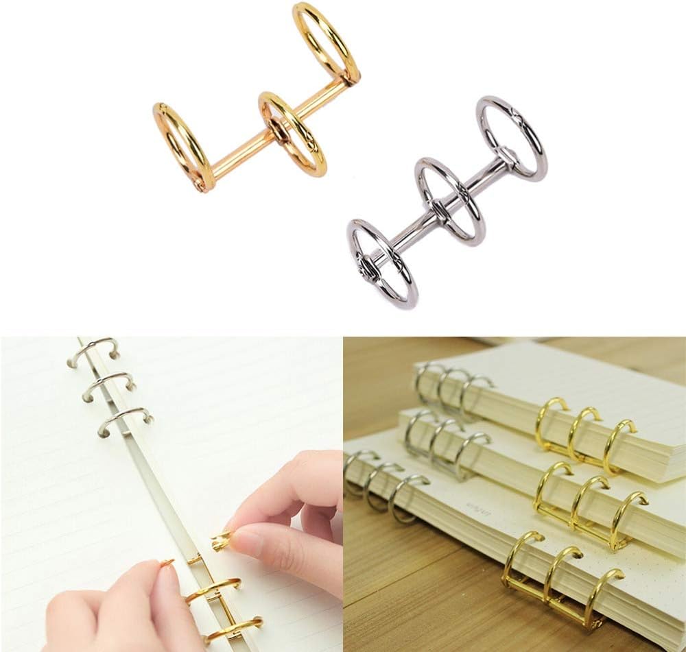 TheStriven 10 Pieces Metal Loose Leaf Binder Rings Sheet Binder Book ...
