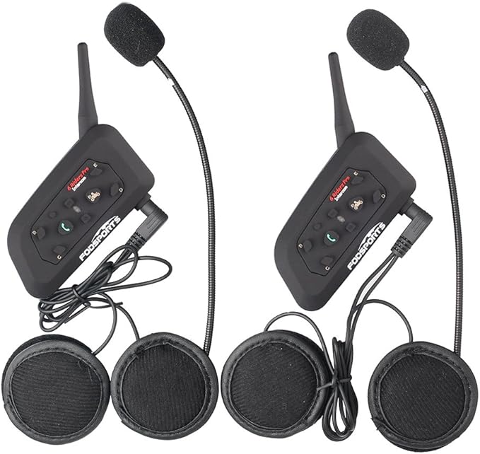 Fodsports 2pcs BT Motorcycle Intercom Motorbike Ski Atv Multi 6 Riders ...