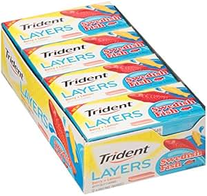 Amazon.com : Trident Layers Sugar Free Gum (Swedish Fish, 14-Piece, 12 ...