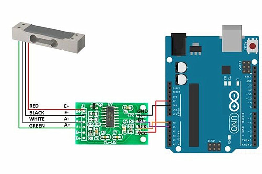 1 kg DIYmall for Load Cell Weight Weighing KNACRO HX711 ADC Converter ...