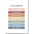 Amazon.com: It's Okay To Not Be Okay Poster, Boho Classroom Decor ...