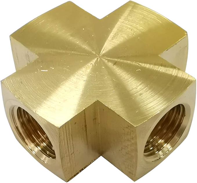 1/4 x 1/4 x 1/4 x 1/4 Inch NPT Female Thread Cross Pipe Fitting ...