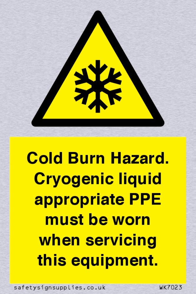 Cold Burn Hazard. Cryogenic liquid appropriate PPE must be worn when ...