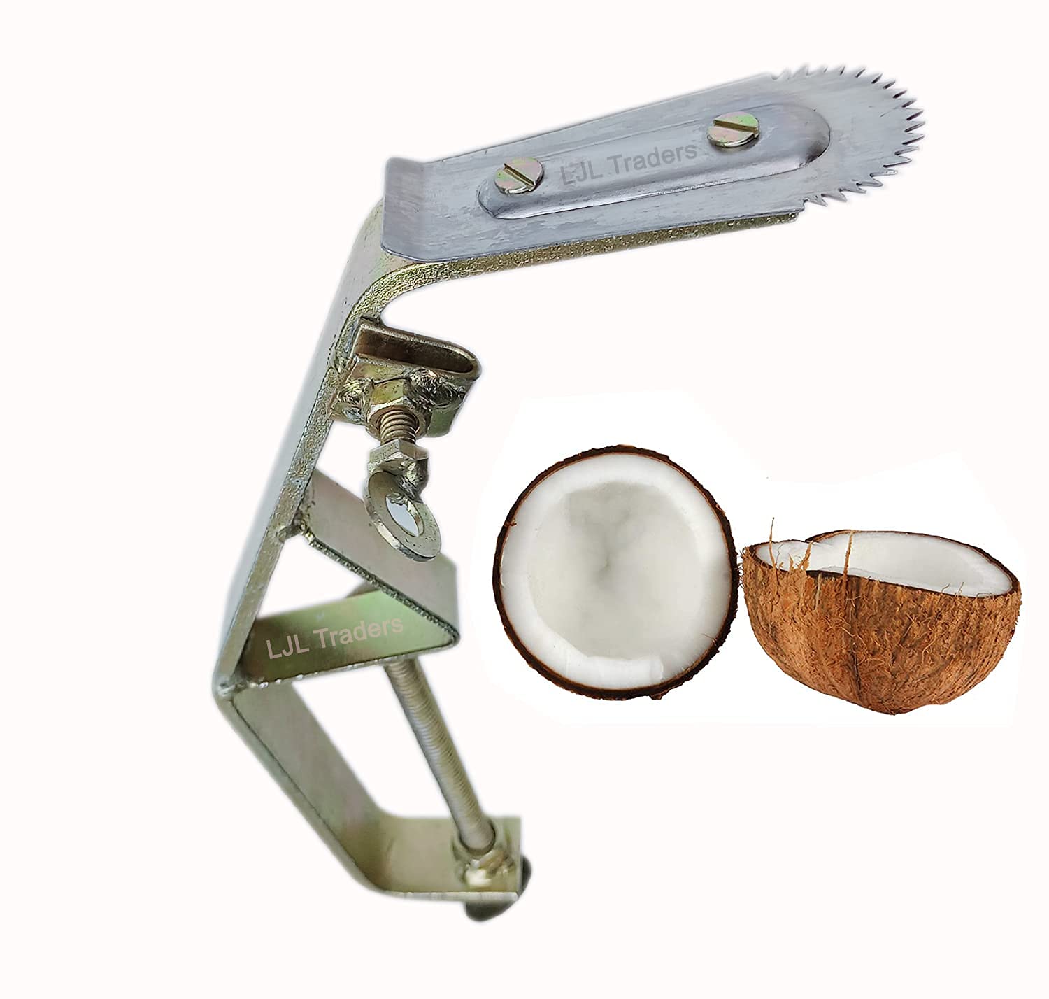 Buy LJL Traders Steel Table Mountable Coconut Scraper with Knife Holder ...